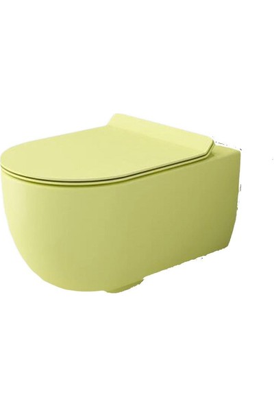 Bocchi V-Tondo Rimless Asma Klozet Kanalsız Kapak Hariç Mat Sarı 1416-026-0128 Bocchi V-Tondo Rimless Asma Klozet Kanalsız Kapak Hariç Mat Sarı 1416-026-0128