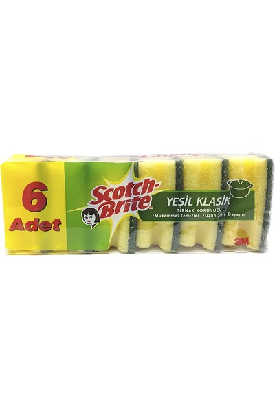 Scotch Brite Tırnak Koruyuculu Sünger 6'lı Scotch Brite Tırnak Koruyuculu Sünger 6'lı
