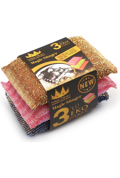 Missclean Mikrofiber Bulaşık Süngeri Telli 6'lı