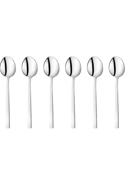 Schafer Twist Çay Kaşığı 6 Parça Gri