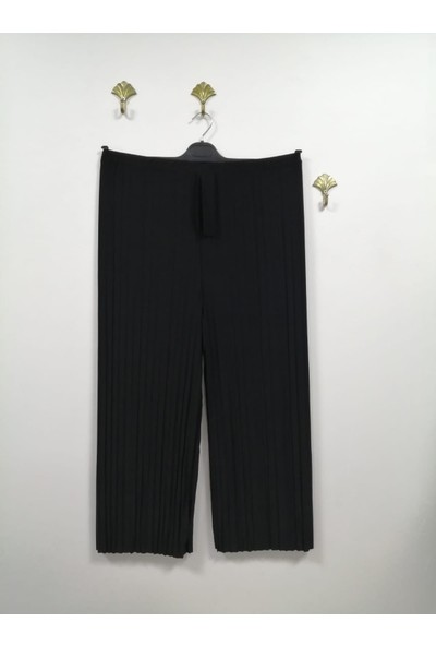 Julyanbutik Büyük Beden Piliseli Beli Lastikli Sandy Pantolon