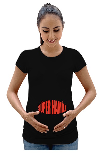 Tisho Süper Hamile Kadın Hamile Tişört