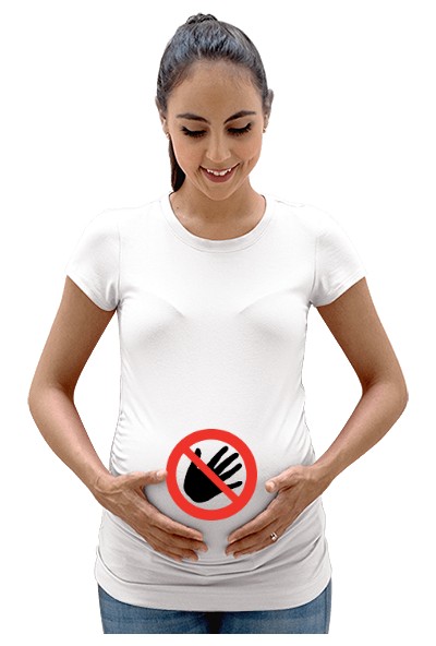 Tisho Dokunma Baskılı Kadın Hamile Tişört Tisho Dokunma Baskılı Kadın Hamile Tişört