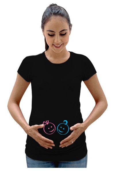 Tisho Ikiz Bebek Kadın Hamile Tişört