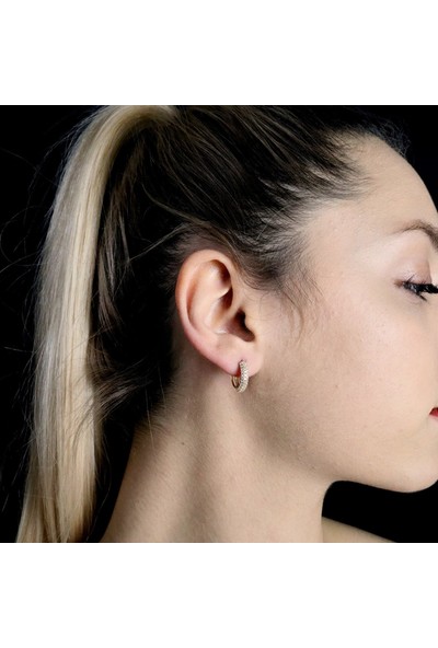 Ata Mücevherat Taşlı Modern Küpe