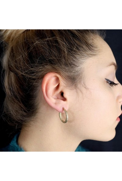 Ata Mücevherat Taşlı Modern Küpe