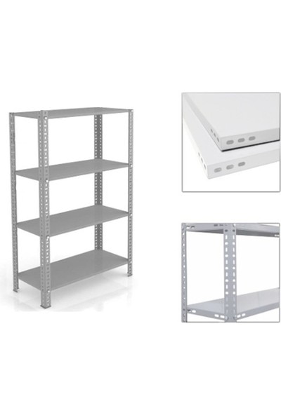 Mekoraf Beyaz 4 Katlı Tek Ünite 31 x 93 x 200 cm