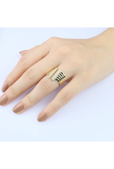 Ata Mücevherat Gold Taşlı Yüzük