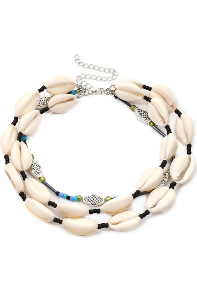 Delicate Girl Üçü Bir Arada Deniz Kabuğu Choker Kolye - Beyaz (Yurt Dışından) Delicate Girl Üçü Bir Arada Deniz Kabuğu Choker Kolye - Beyaz (Yurt Dışından)