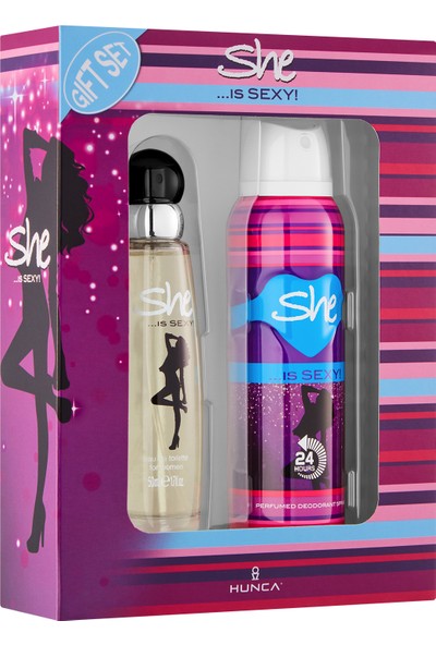 Huncalife She Is Sexy Kadın Parfüm Edt 50 ml + 150 ml Deodorant Huncalife She Is Sexy Kadın Parfüm Edt 50 ml + 150 ml Deodorant