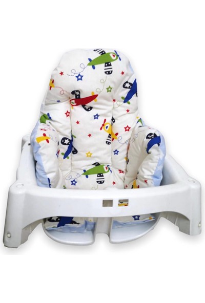 Bebek Özel Bebek/çocuk Mama Sandalyesi Minderi Uçaklı ve Mavi Beyaz Yıldızlı Bebek Özel Bebek/çocuk Mama Sandalyesi Minderi Uçaklı ve Mavi Beyaz Yıldızlı