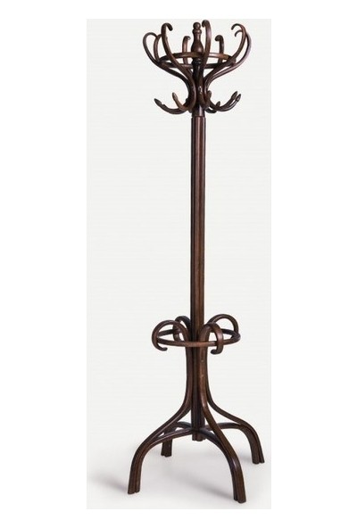 Bendegan Ahşap Ceviz Rengi 8'li Tonet Askılık