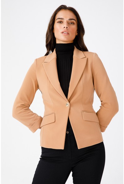 Ekol Tek Düğme Duble Kol Ceket