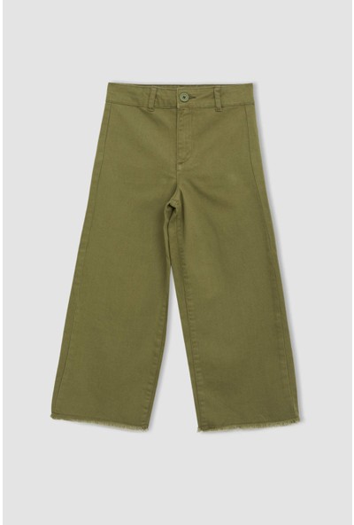 DeFacto Kız Çocuk Geniş Paça Gabardin Pantolon W6863A622SP