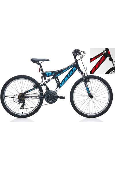 Bianchi Junior Çift Amortisör V Fren Shimano 21 Vites 24 Jant Dağ Bisikleti