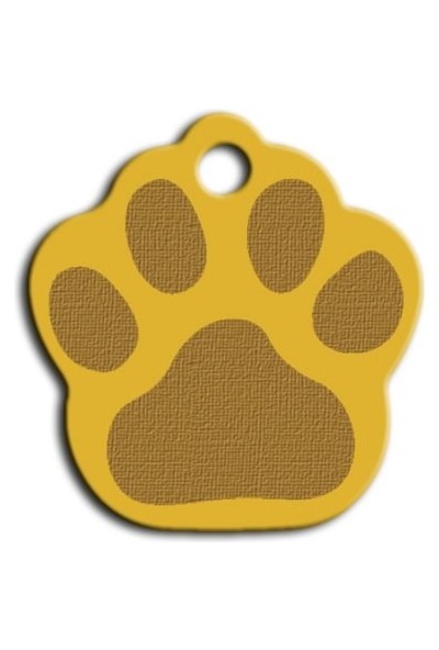 Pet Tag Art Küçük Pati Kedi ve Köpek Künyesi Sarı