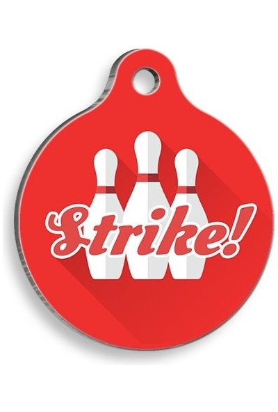 Pet Tag Art Strike! Yuvarlak Kedi ve Köpek Künyesi Medium 3 cm
