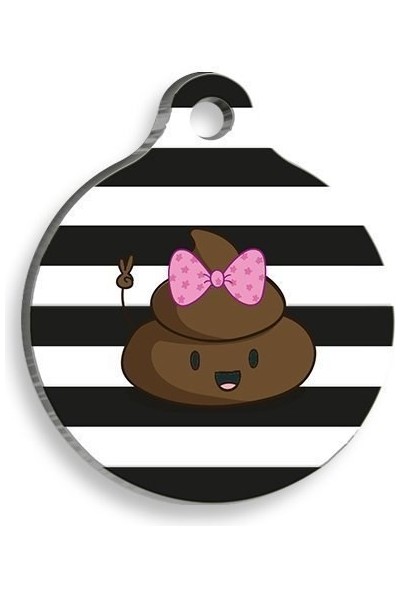 Pet Tag Art Miss Poop Yuvarlak Kedi ve Köpek Künyesi Medium: 3 Cm. Pet Tag Art Miss Poop Yuvarlak Kedi ve Köpek Künyesi Medium: 3 Cm.