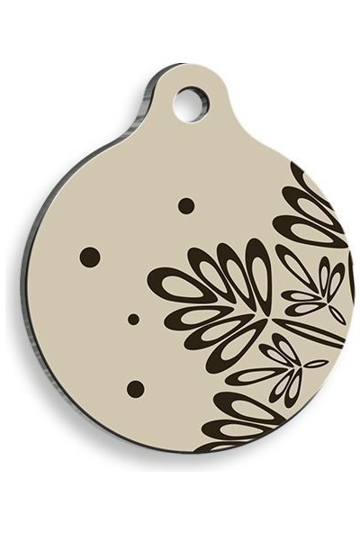 Pet Tag Art Christmas Serisi Grey Pine Tree Yuvarlak Kedi ve Köpek Künyesi Medium: 3 Cm. Pet Tag Art Christmas Serisi Grey Pine Tree Yuvarlak Kedi ve Köpek Künyesi Medium: 3 Cm.