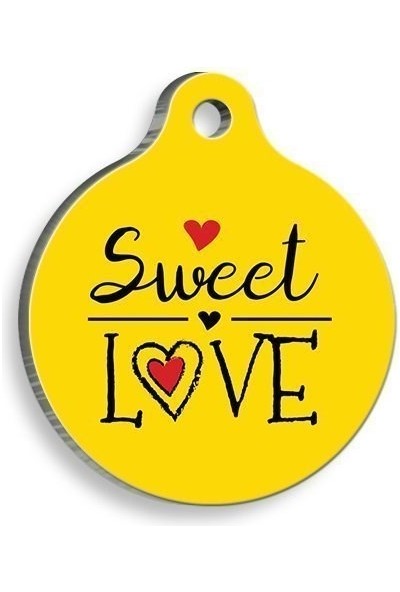 Pet Tag Art Tatlı Aşk Yuvarlak Kedi ve Köpek Künyesi Small: 2,5 Cm. Pet Tag Art Tatlı Aşk Yuvarlak Kedi ve Köpek Künyesi Small: 2,5 Cm.