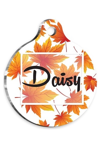 Pet Tag Art Sonbahar Yapraklı Kedi Köpek Künyesi Large 3,8 cm Pet Tag Art Sonbahar Yapraklı Kedi Köpek Künyesi Large 3,8 cm