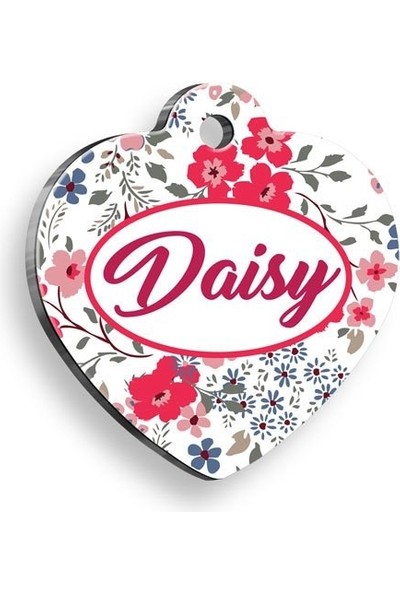 Pet Tag Art Ilkbahar Çiçekleri Kalp Şekilli Kedi Köpek Künyesi Small 2,5 x 2,73 cm Pet Tag Art Ilkbahar Çiçekleri Kalp Şekilli Kedi Köpek Künyesi Small 2,5 x 2,73 cm