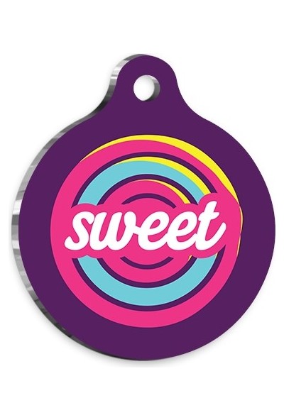 Pet Tag Art Şeker Kedi Köpek Künyesi Small 2,5 cm