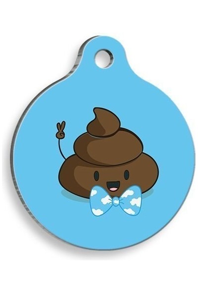 Pet Tag Art Blue Poo Yuvarlak Kedi ve Köpek Künyesi Medium: 3 Cm. Pet Tag Art Blue Poo Yuvarlak Kedi ve Köpek Künyesi Medium: 3 Cm.