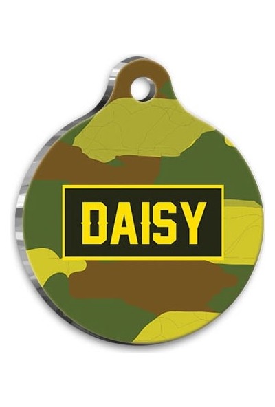 Pet Tag Art Kamuflaj Desenli Yuvarlak Kedi Köpek Künyesi Small 2,5 cm Pet Tag Art Kamuflaj Desenli Yuvarlak Kedi Köpek Künyesi Small 2,5 cm