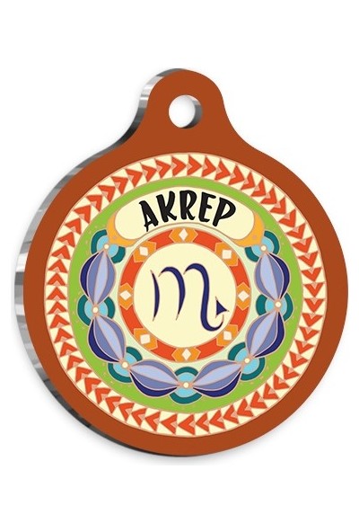 Pet Tag Art Akrep Burcu Kedi Köpek Künyesi Medium 2,6 x 3,8 cm Pet Tag Art Akrep Burcu Kedi Köpek Künyesi Medium 2,6 x 3,8 cm