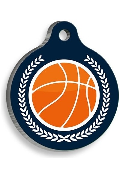 Pet Tag Art Basketbol Yuvarlak Kedi ve Köpek Künyesi Large 3,8 cm Pet Tag Art Basketbol Yuvarlak Kedi ve Köpek Künyesi Large 3,8 cm