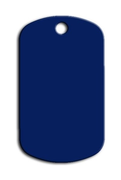 Pet Tag Art Büyük Askeri Köpek Künyesi Mavi