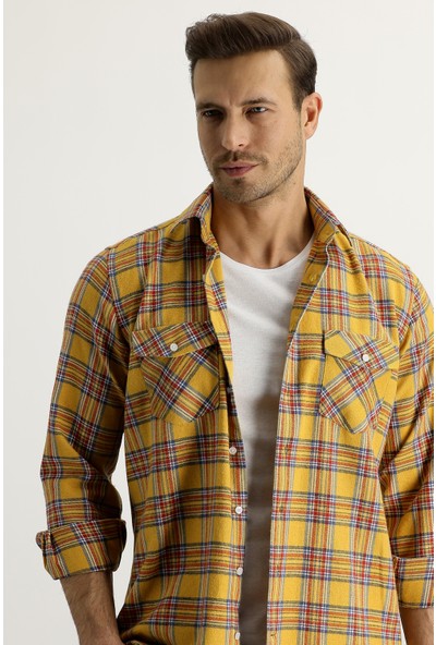 Kiğılı Regular Fit Ekose Shacket Gömlek/mont Kiğılı Regular Fit Ekose Shacket Gömlek/mont