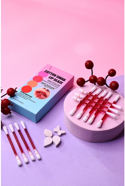 Mujgan Tek Kullanımlık 24 Saat Kalıcı 5 Adet Taşınabilir Çubuk Ruj Cotton Swab Lip Glaze Mujgan Tek Kullanımlık 24 Saat Kalıcı 5 Adet Taşınabilir Çubuk Ruj Cotton Swab Lip Glaze