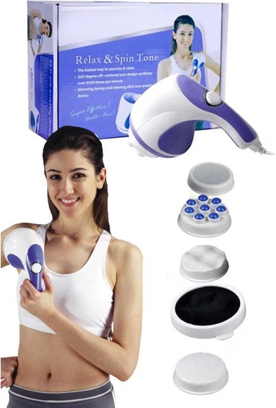 Relax & Spin Tone Selülit Giderici Masaj Aleti 4 Başlıklı