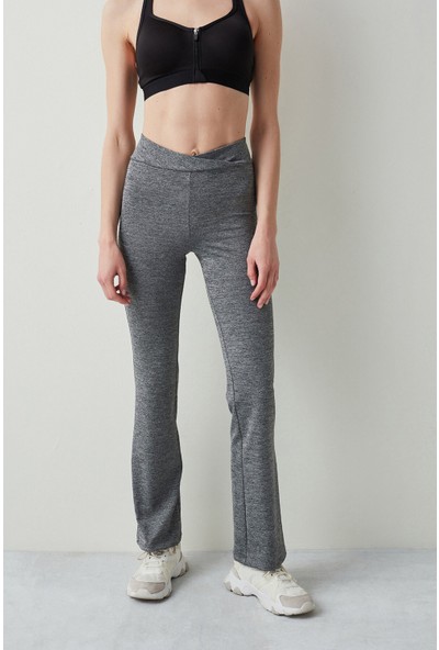 Penti Gri Melanj Flare Pantolon