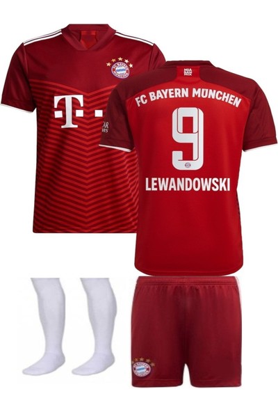Hnsport Çocuk Bayern Münih Lewandowski Forma+Şort+Çorap 3lü Set