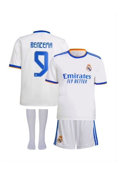 Hnsport Çocuk Real Madrid Benzema Forma Şort Çorap 3 Lü Set Hnsport Çocuk Real Madrid Benzema Forma Şort Çorap 3 Lü Set