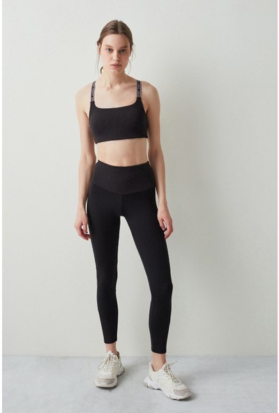 Penti Siyah Logomania Tayt