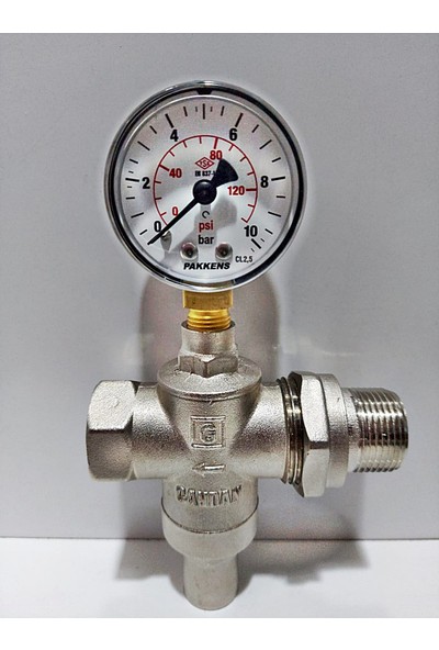 Yapıtaşı Su Basınç Düşürücü 3/4 Rekorlu DN20+PAKKENS Manometreli Basınç Bar Göstergeli Yapıtaşı Su Basınç Düşürücü 3/4 Rekorlu DN20+PAKKENS Manometreli Basınç Bar Göstergeli