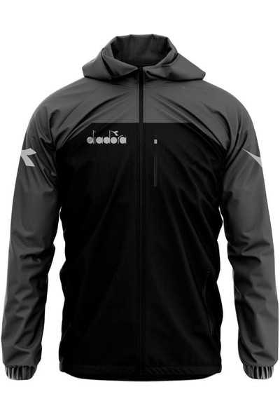 Diadora Elite Yağmurluk Siyah-Gri