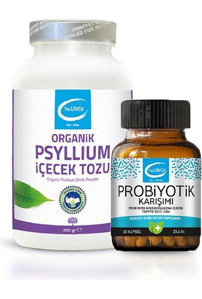 TheLifeCo Sindirim Desteği Paketi 1 - Psyllium + Probiyotik TheLifeCo Sindirim Desteği Paketi 1 - Psyllium + Probiyotik