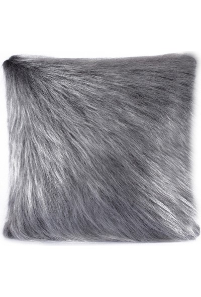 Alkanhomes 35X35 Ölçülerde Peluş Uzun Tüylü Kırlent Kılıfı