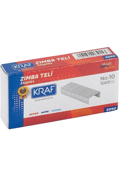 Kraf Zımba Teli No:10 Gümüş 1000’LI 225 gr 10 Paket Kraf Zımba Teli No:10 Gümüş 1000’LI 225 gr 10 Paket