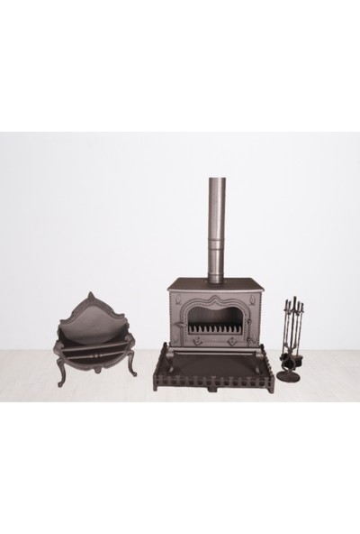 Korluoğlu Pik Döküm Frumos Şömine Yanları Camlı