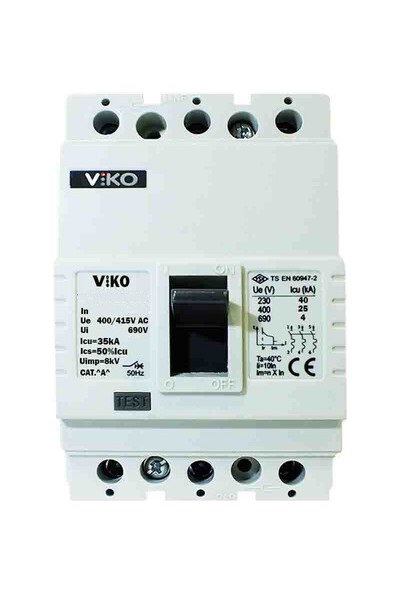 Viko VMF3-200-SN2 200A 3 Kutuplu 35KA Sabit Kompakt Şalter Viko VMF3-200-SN2 200A 3 Kutuplu 35KA Sabit Kompakt Şalter
