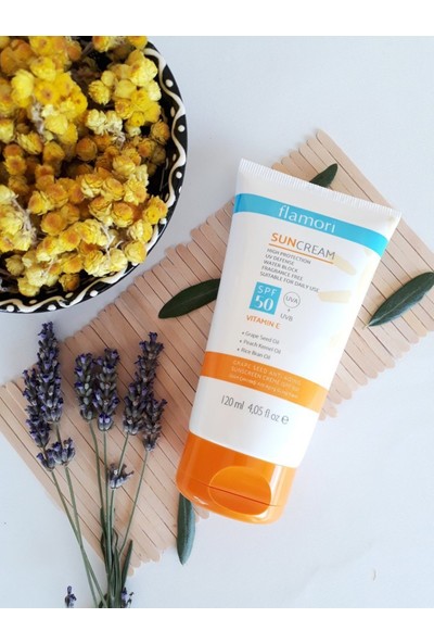 Flamori Güneş Kremi 50 Spf + Uva + Uvb, E Vitamini 120 ml