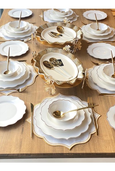 Rossev Yemek Takımı Perla 63 Parça 6 Kişilik