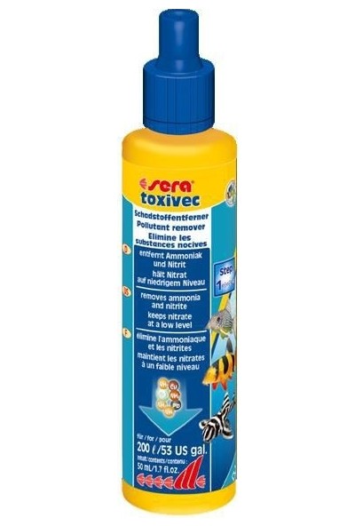 Sera Toxivec 50 ml / Amonyak ve Nitrit Giderici Sera Toxivec 50 ml / Amonyak ve Nitrit Giderici