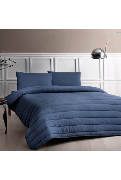 Taç Jersey Natura Indigo Çift Kişilik Yorgan Seti